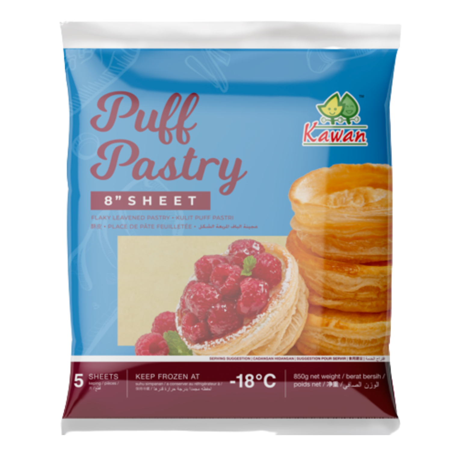 Puff Pastry Sheets 8″- Halal – Ascona International Corporation